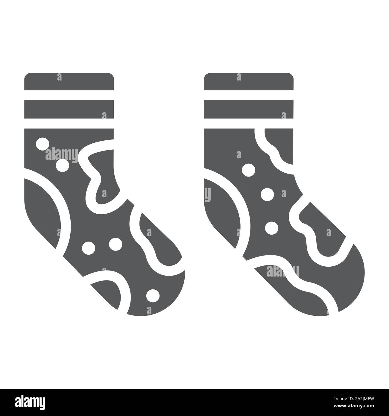 Dirty socks glyph icon, laundry and wardrobe, smelly socks sign, vector ...