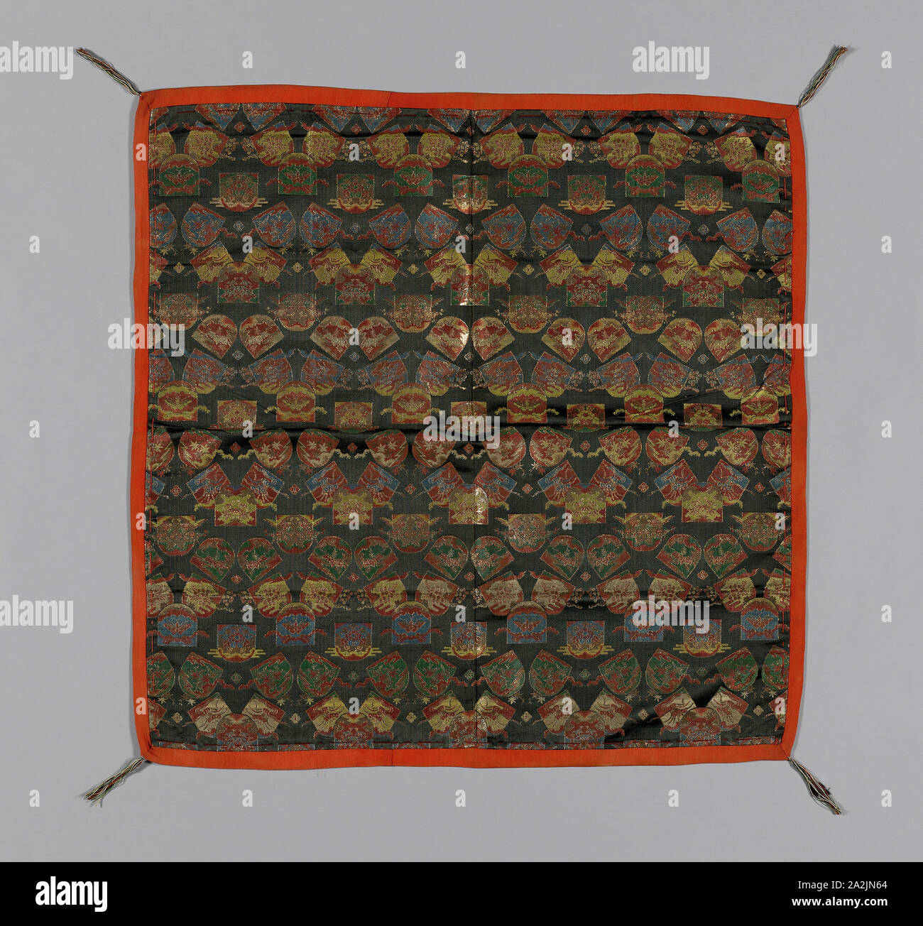 Kinran fancy compound satin silk and gilt paper hi-res stock ...