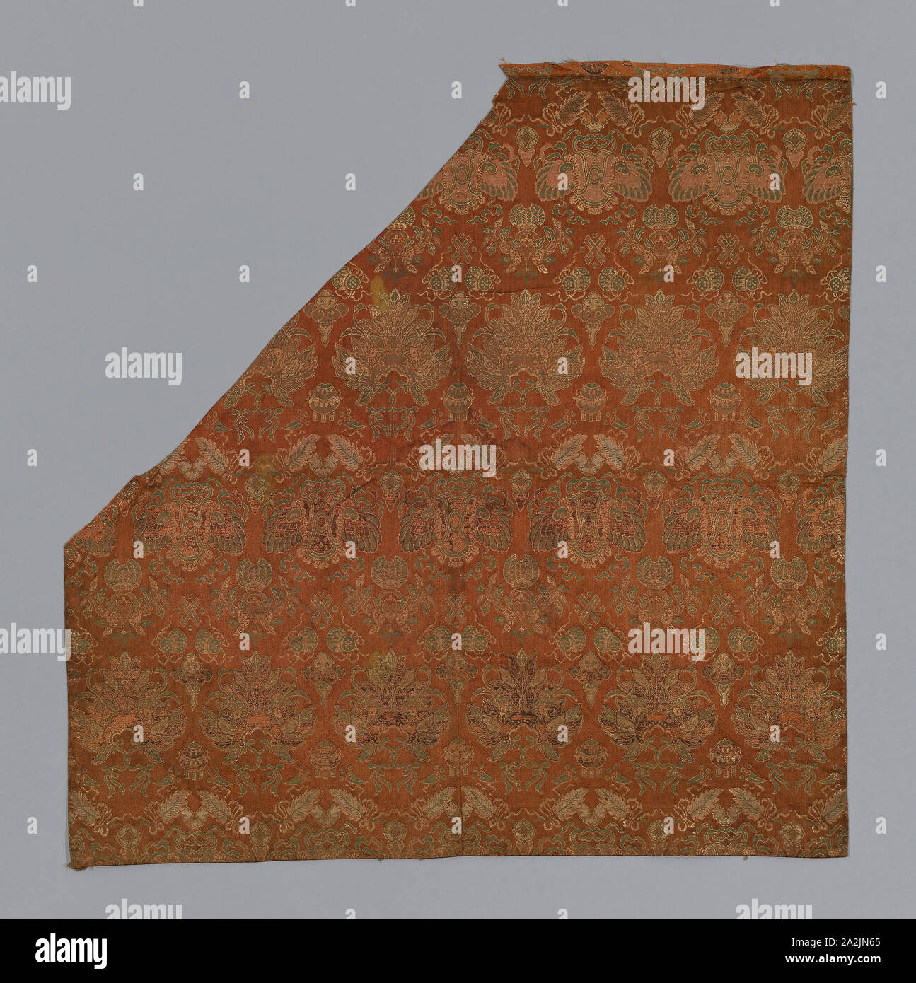 Kinran fancy compound satin silk and gilt paper hi-res stock ...