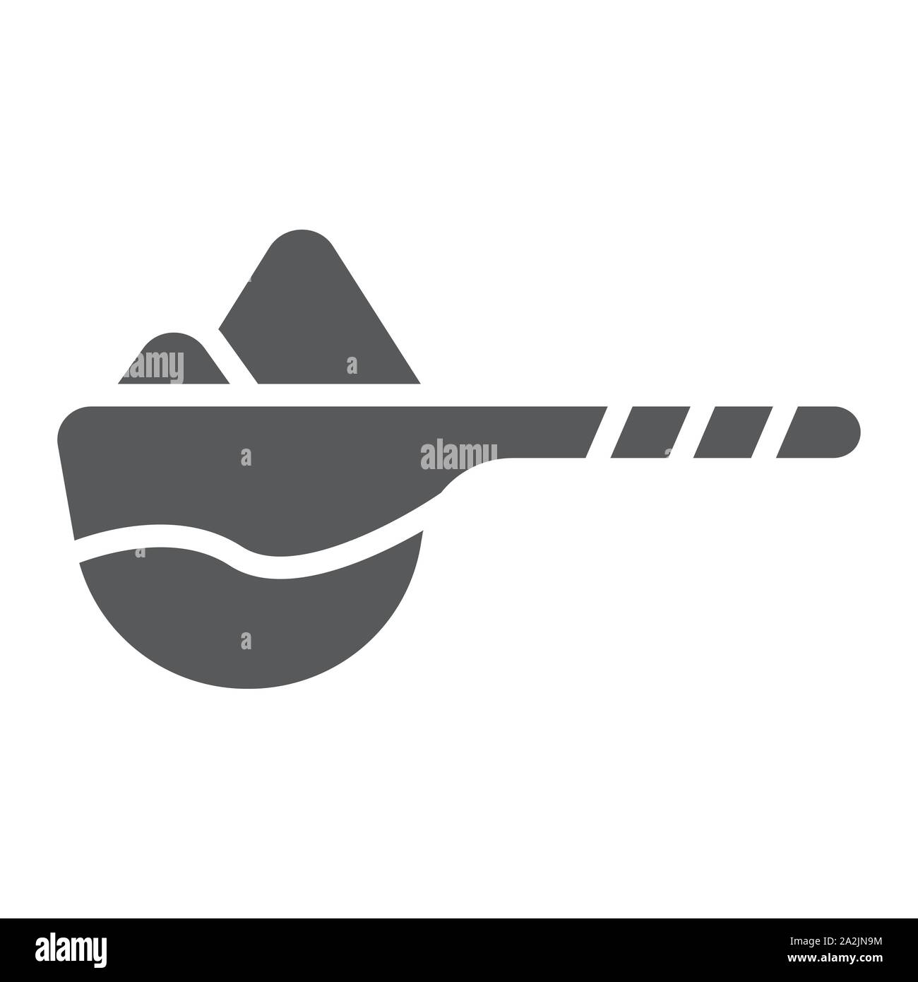 Washing powder spoon glyph icon, laundry and wash, measuring spoon sign ...