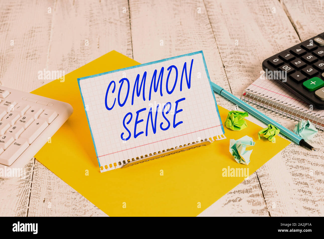 Handwriting text writing Common Sense. Conceptual photo having good ...