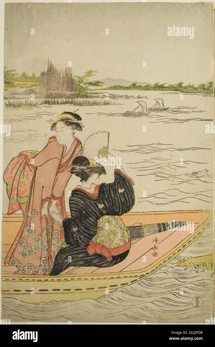 A Ferry on the Sumida River, c. 1787, Torii Kiyonaga, Japanese, 1752 ...