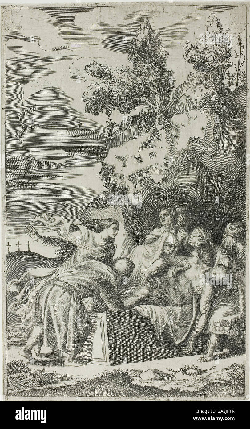 Engraving by giulio bonasone after titian hi-res stock photography and ...