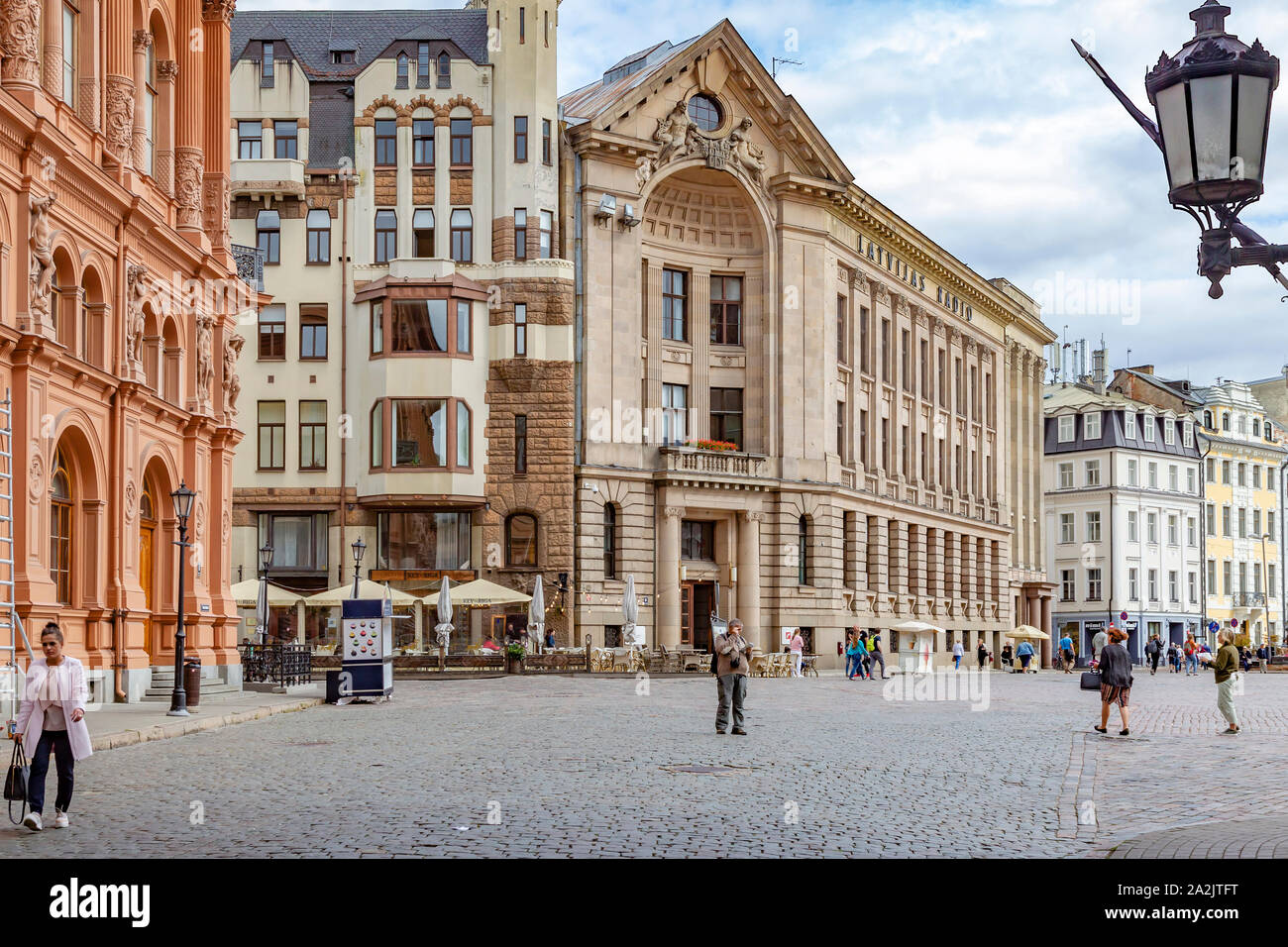 Latvia riga cobbled street hi-res stock photography and images - Alamy