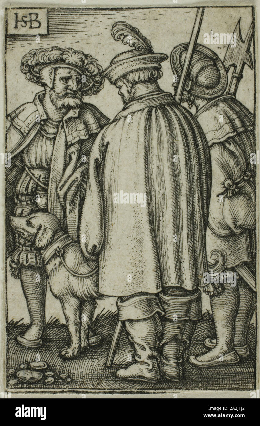 Three Soldiers and a Dog, n.d., Sebald Beham, German, 1500-1550 ...