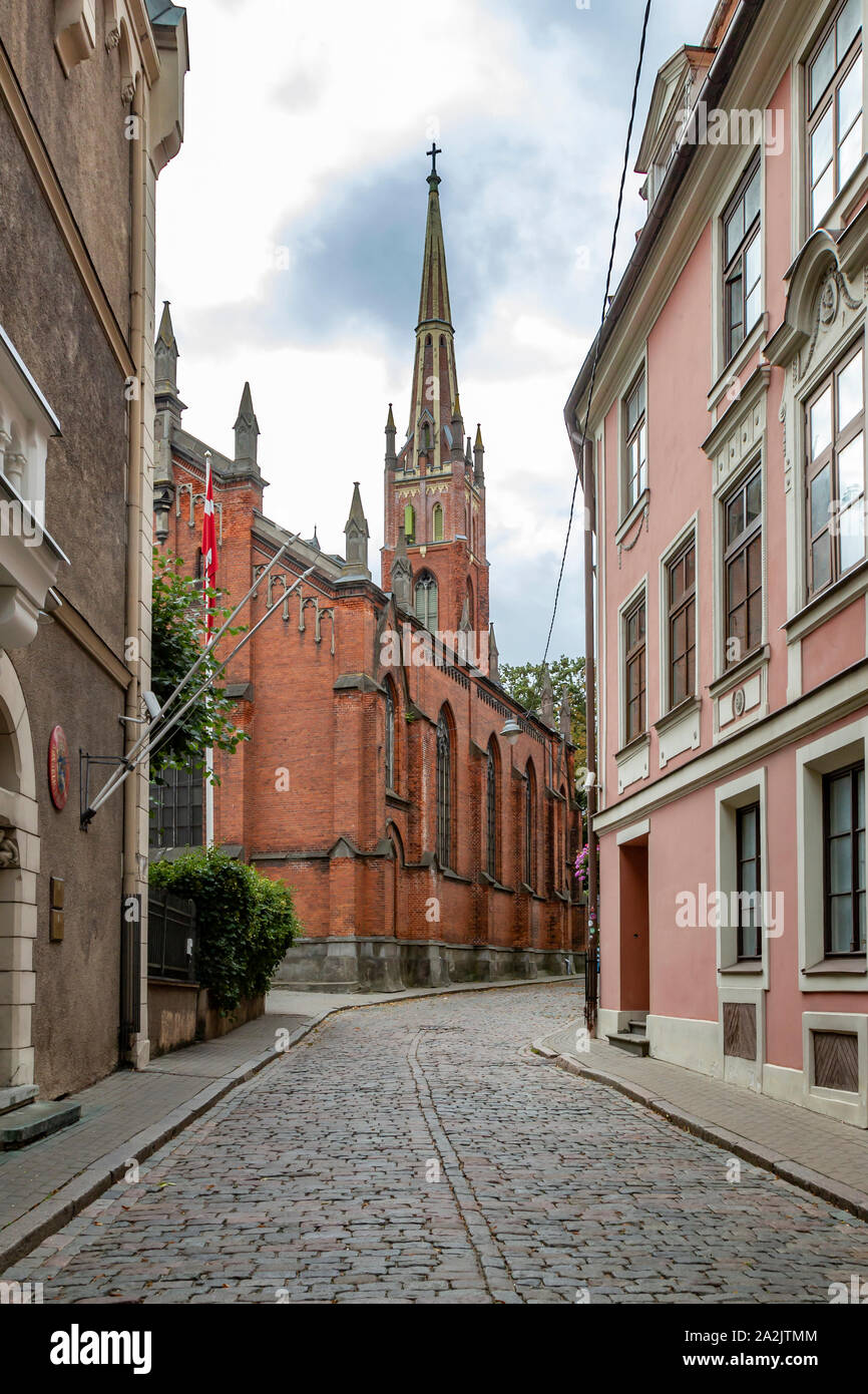 Latvia riga cobbled street hi-res stock photography and images - Alamy