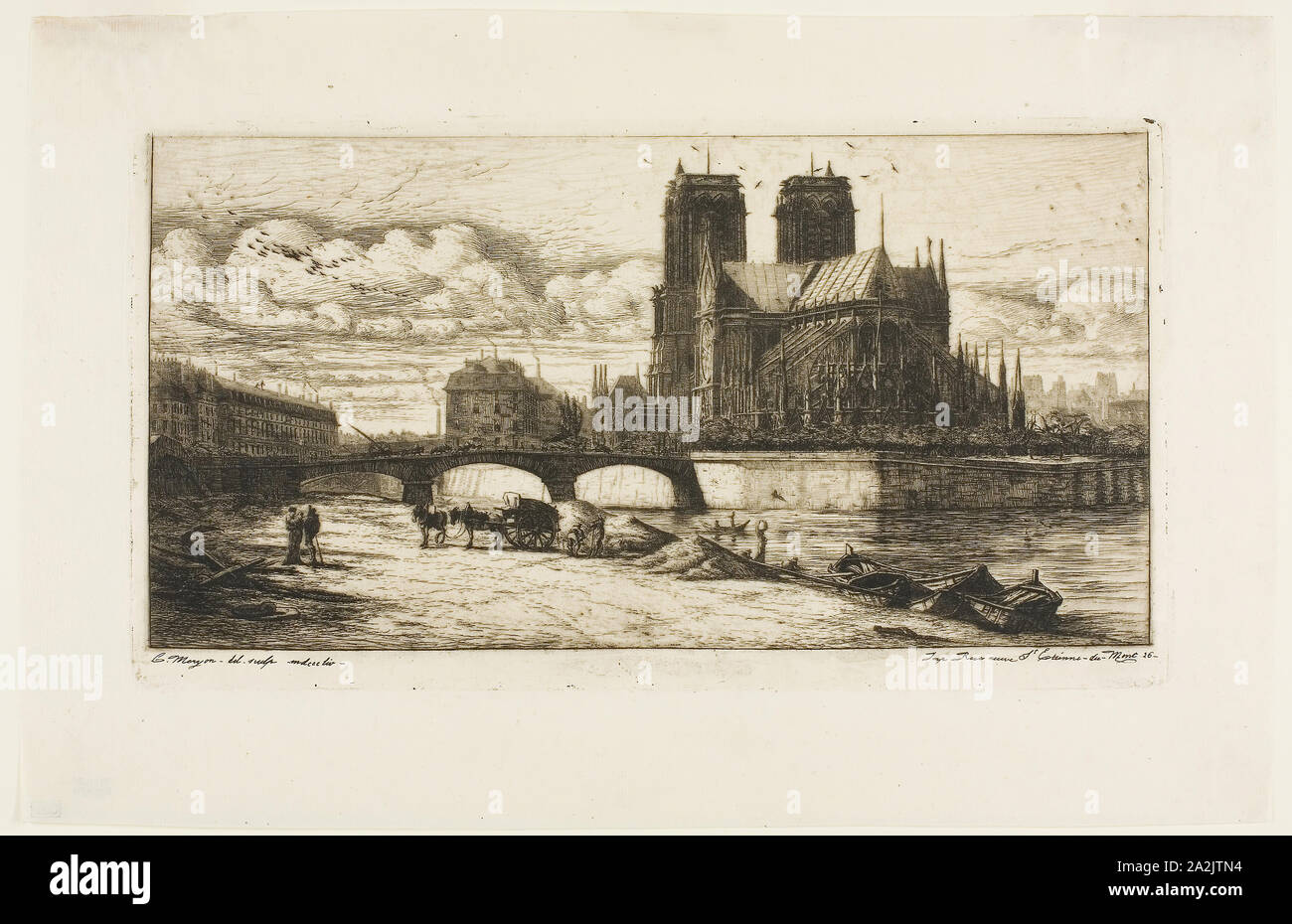 The Apse of Notre-Dame, Paris, 1854, Charles Meryon, French, 1821-1868 ...