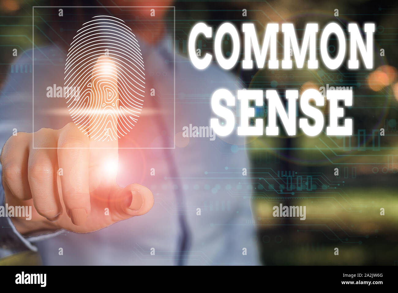 Conceptual hand writing showing Common Sense. Concept meaning having ...