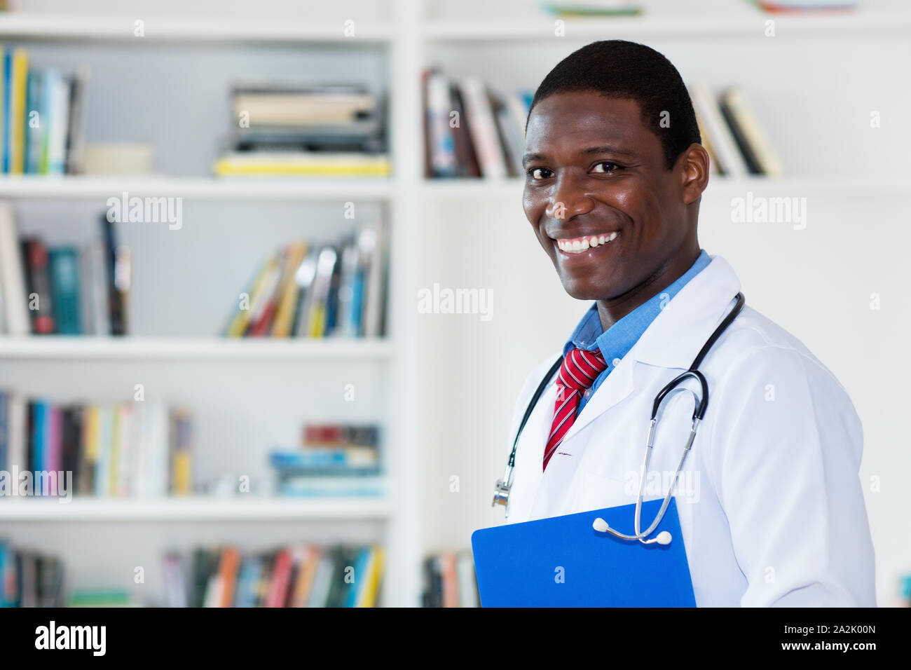 Handsome african american male doctor at hospital Stock Photo - Alamy