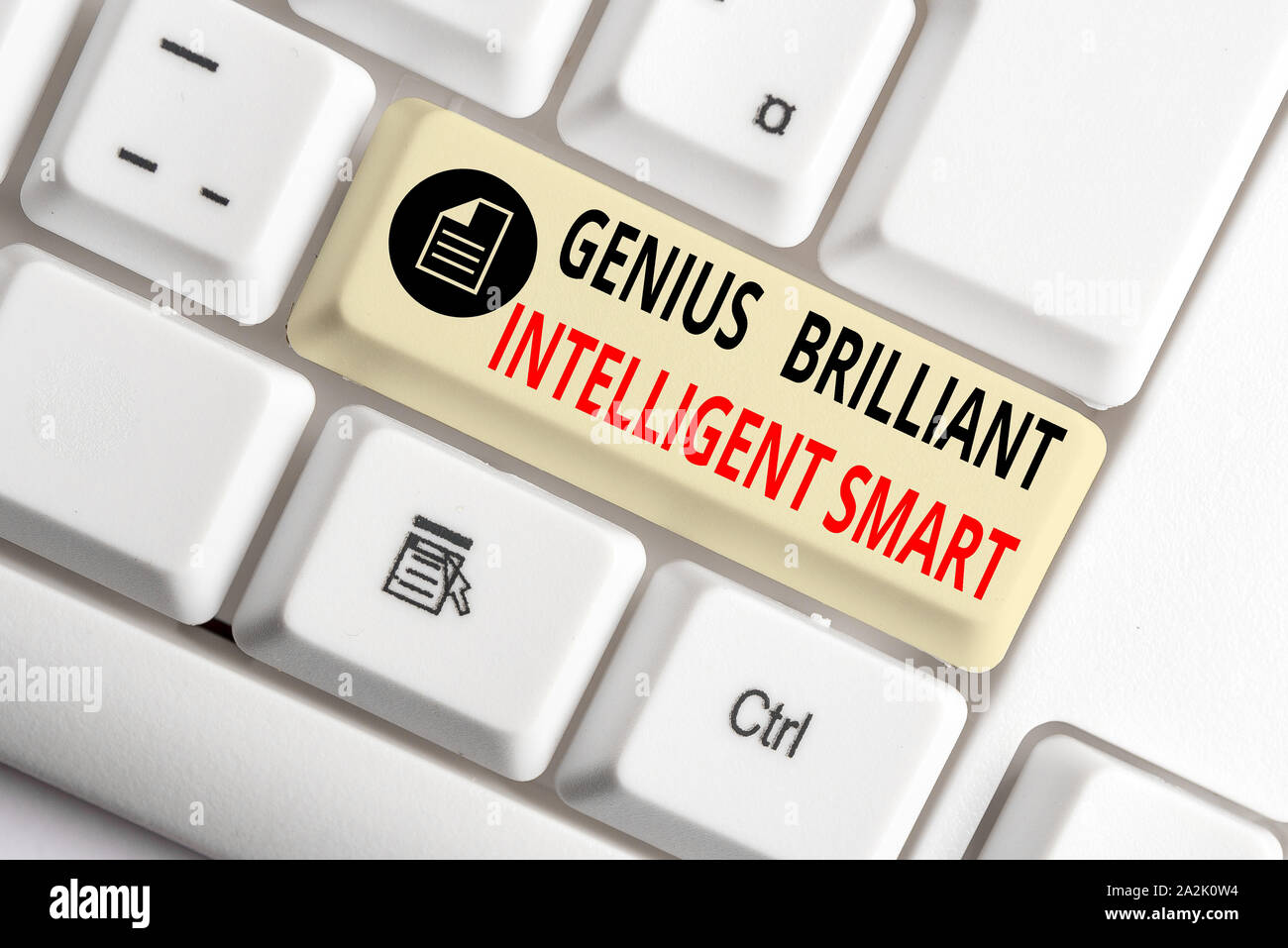 Handwriting text writing Genius Brilliant Intelligent Smart. Conceptual ...