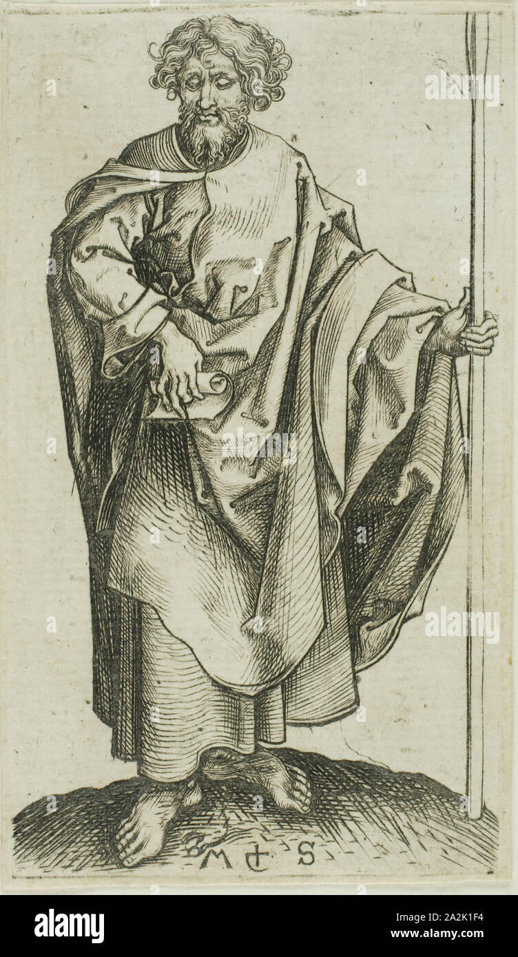 St. Thomas, from Apostles, n.d., Martin Schongauer, German, c. 1450 ...