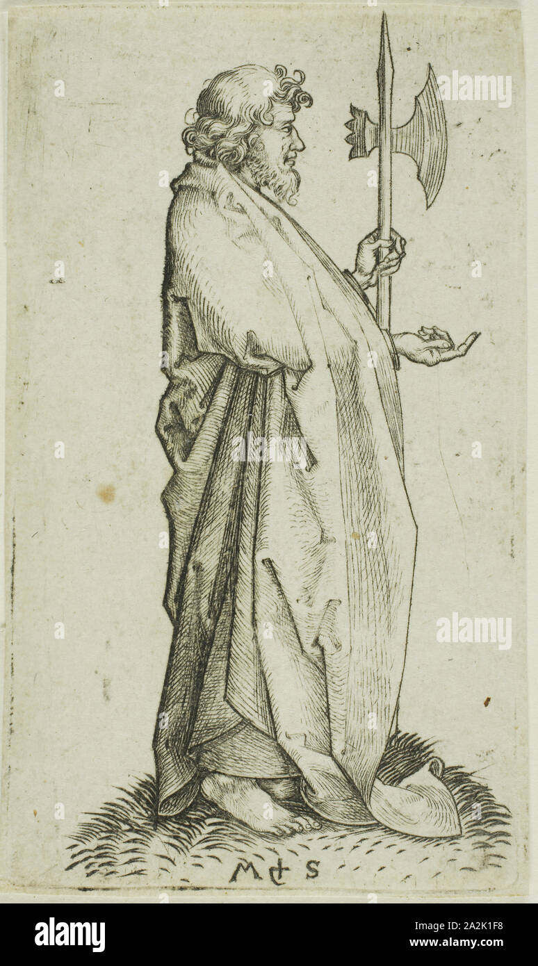 St. Matthias, from Apostles, n.d., Martin Schongauer, German, c. 1450 ...