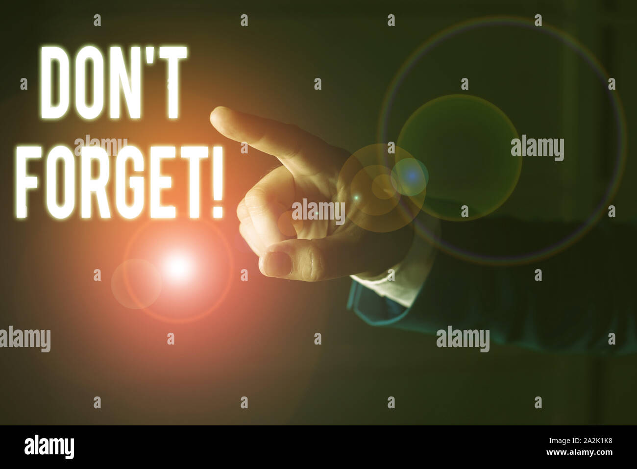 Word writing text Don T Forget. Business photo showcasing used to ...