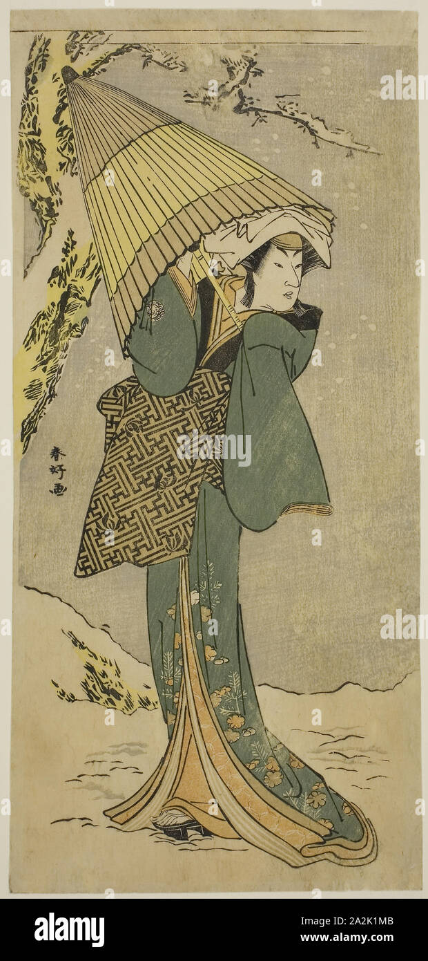 The Actor Nakamura Riko I as Kiyotaki in the Play Oakinai Hiru ga ...