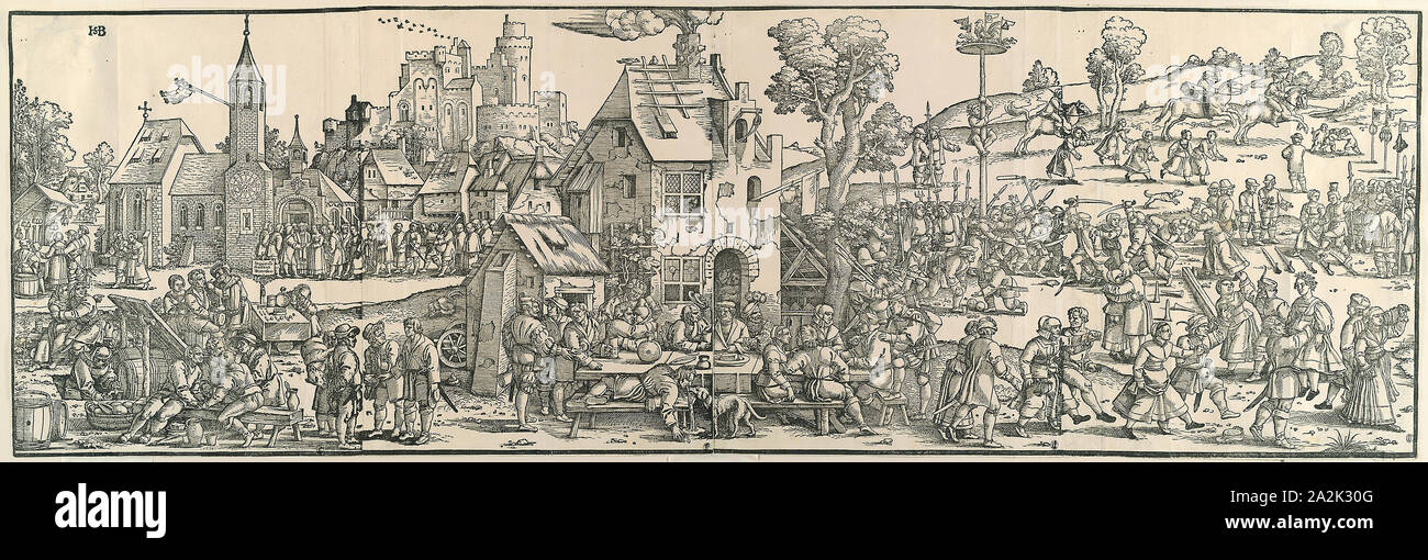 The Large Village Fair, 1535, Sebald Beham, German, 1500-1550, Germany ...