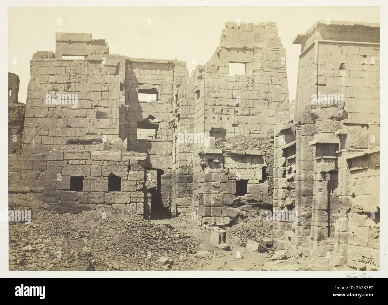 The Temple Palace, Medinet-Haboo, c. 1857, Francis Frith, English, 1822 ...