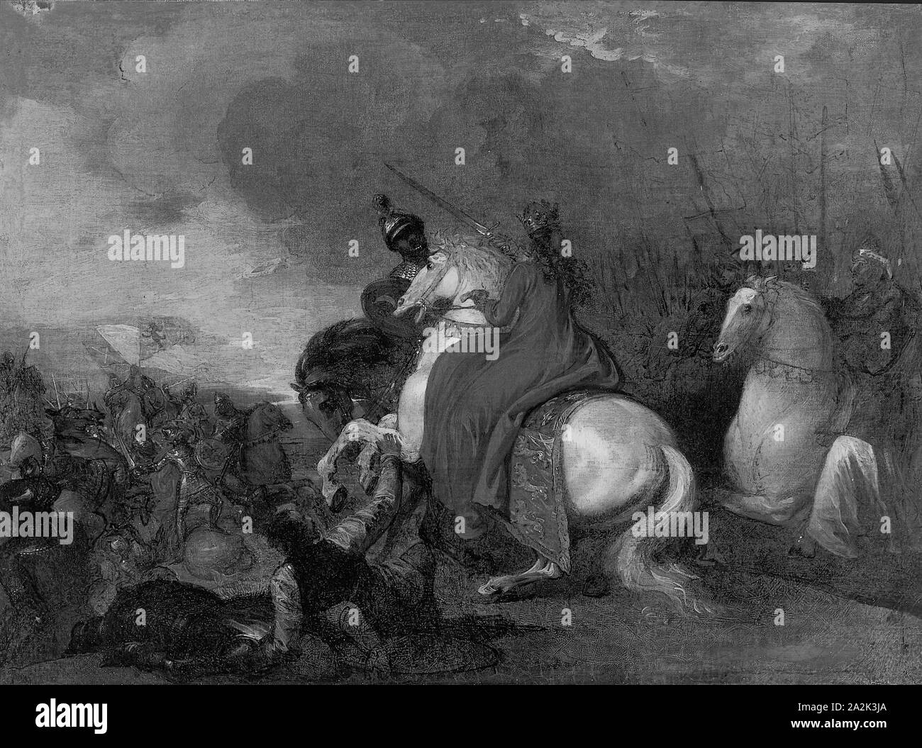 Queen philippa at the battle of nevilles cross hi-res stock photography ...