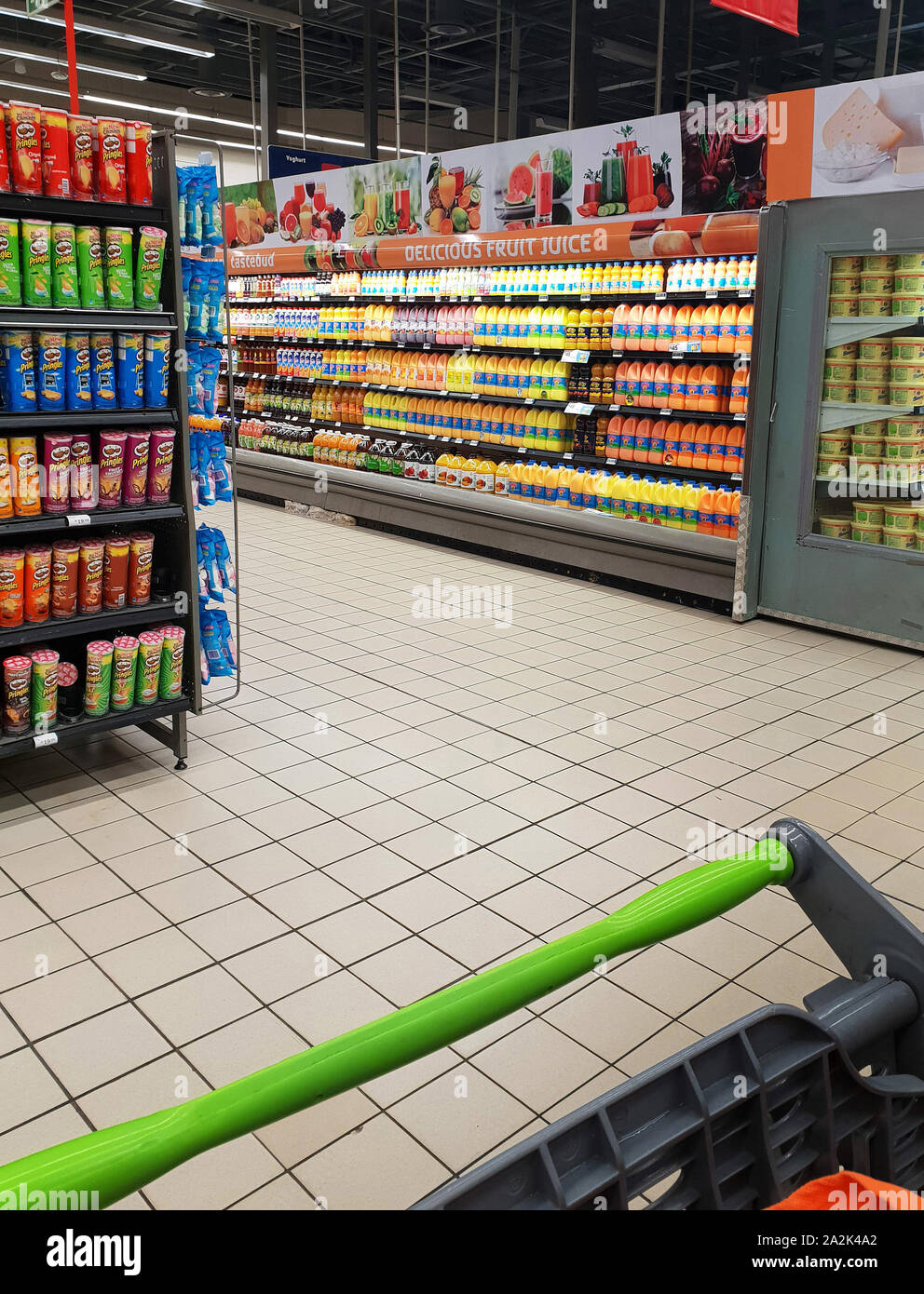 Fruit juice aisle in a Pick n Pay supermarket, South Africa Stock Photo ...