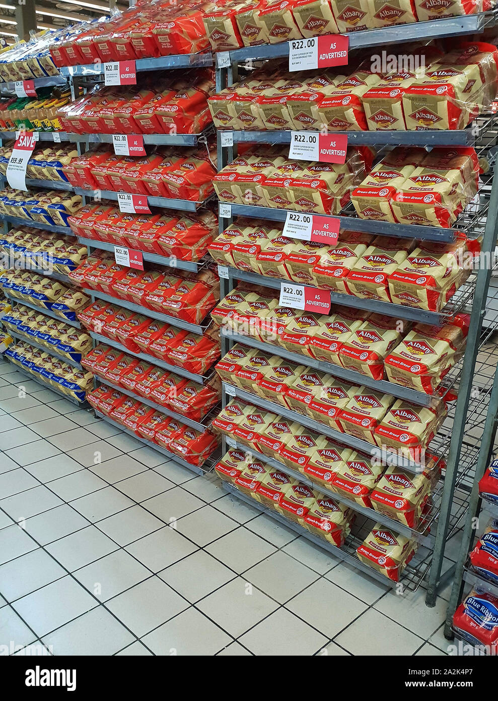 Bread aisle in a Pick n Pay supermarket, South Africa Stock Photo - Alamy