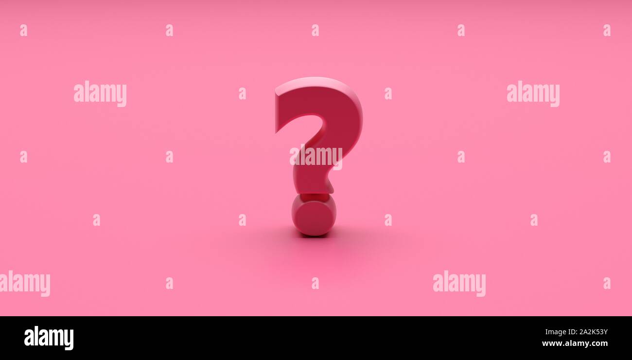 Question pink monochrome concept. Questionmark pink color on pink ...