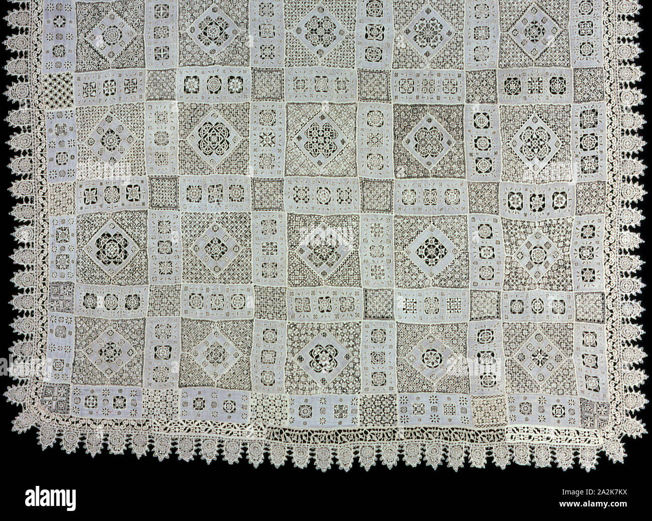 Cut and drawn thread work in overcast stitches hi-res stock photography ...
