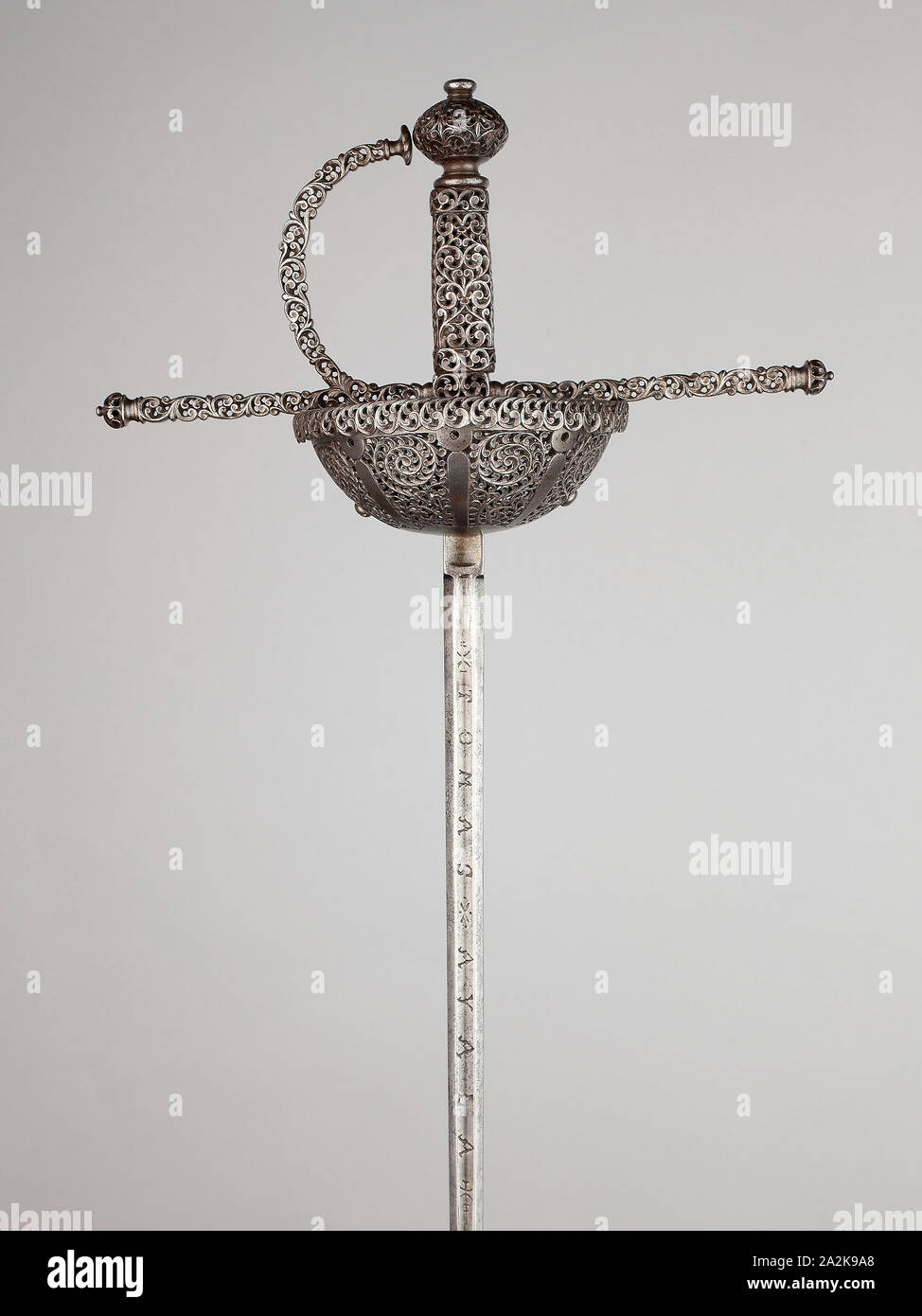 Cup-Hilted Rapier, c. 1650, Italian, Milan, Steel and iron, Overall L ...