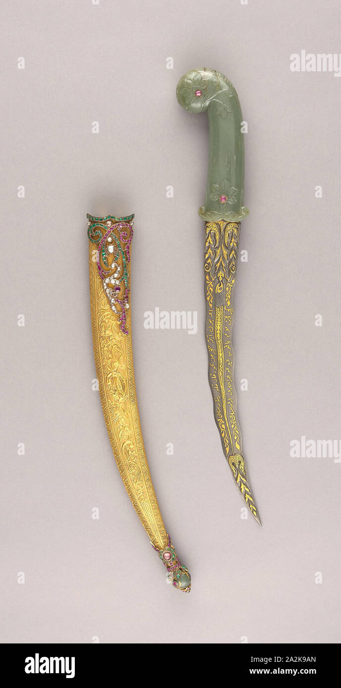 Dagger (Khanjar) with Scabbard, 18th/19th century, Blade, Iranian ...