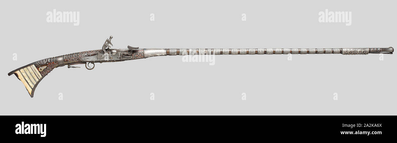 Snaphance Gun, 19th century, North African, Moroccan, Morocco, Wood ...