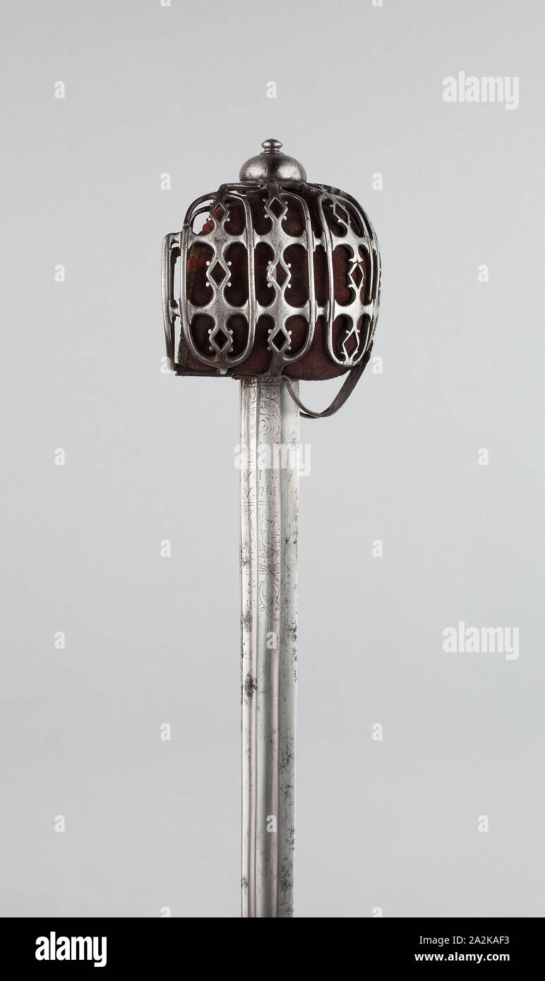 Basket-Hilted Broadsword with Scabbard (Claymore), c. 1750, Scottish ...