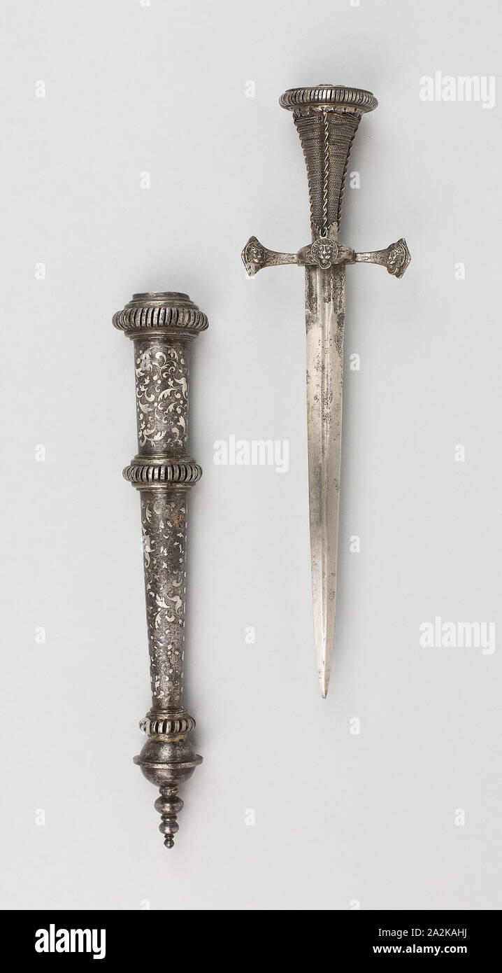 Landsknecht Dagger with Scabbard, Scabbard: c. 1550/60, dagger: 19th ...