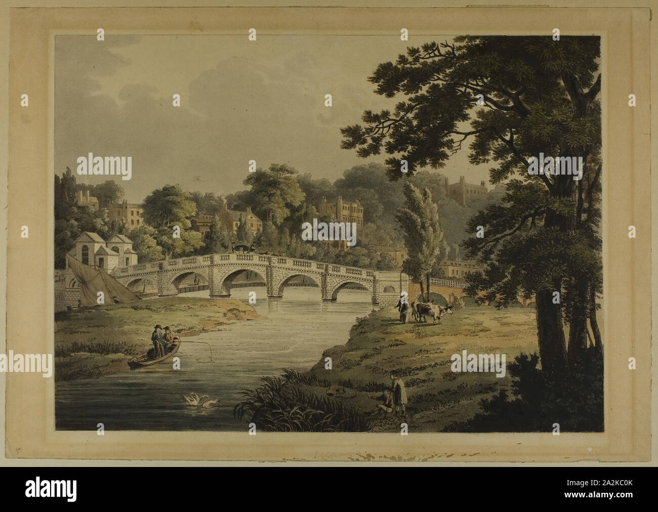 View of Richmond from the Bridge, 1819, Thomas Sutherland (English ...