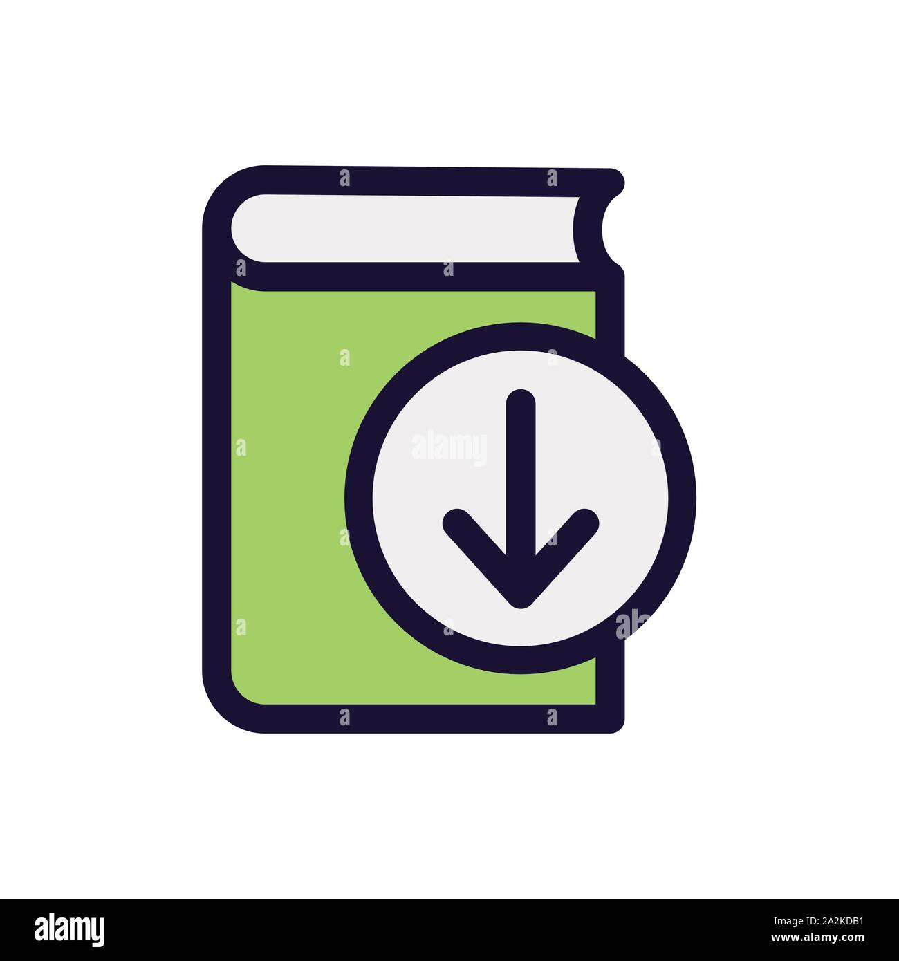 Ebook digital download icon w book and arrow Stock Vector Image & Art ...