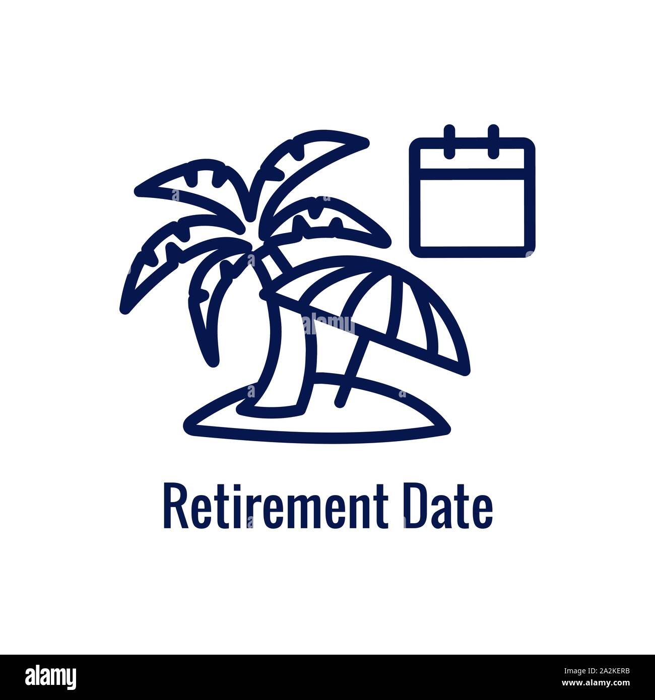 Retirement Savings Icon w retiring and monetary images Stock Vector ...