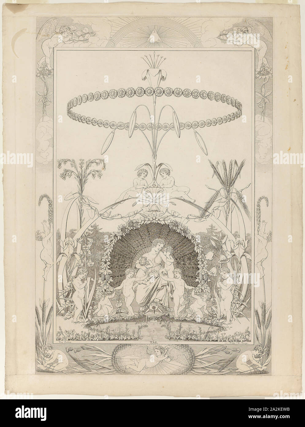 Day, 1803/05, Phillip Otto Runge, German, 1777-1810, Germany, Etching ...