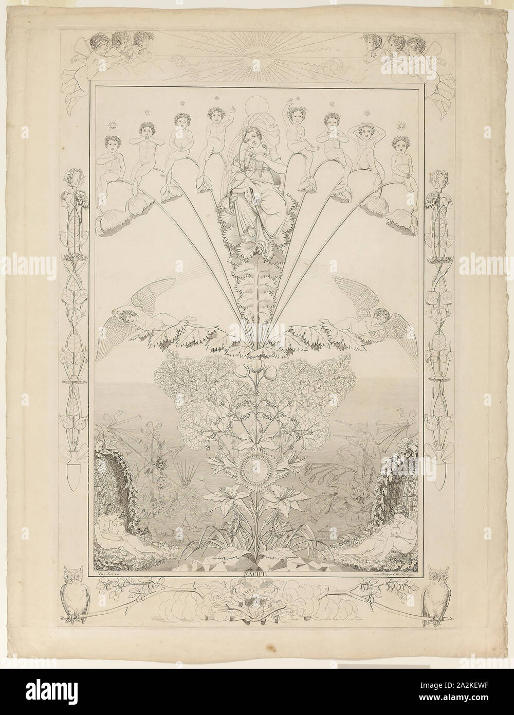 Night, 1803/05, Phillip Otto Runge, German, 1777-1810, Germany, Etching ...