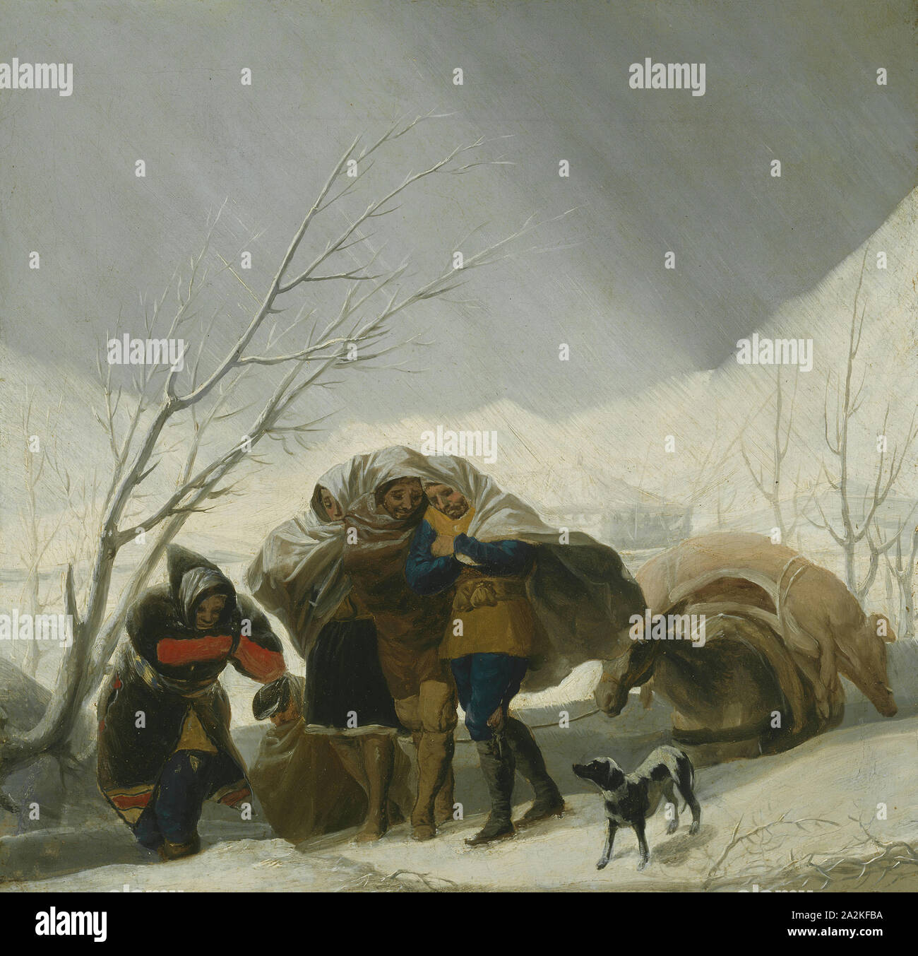 The snowstorm or winter. 1786. goya hi-res stock photography and images ...