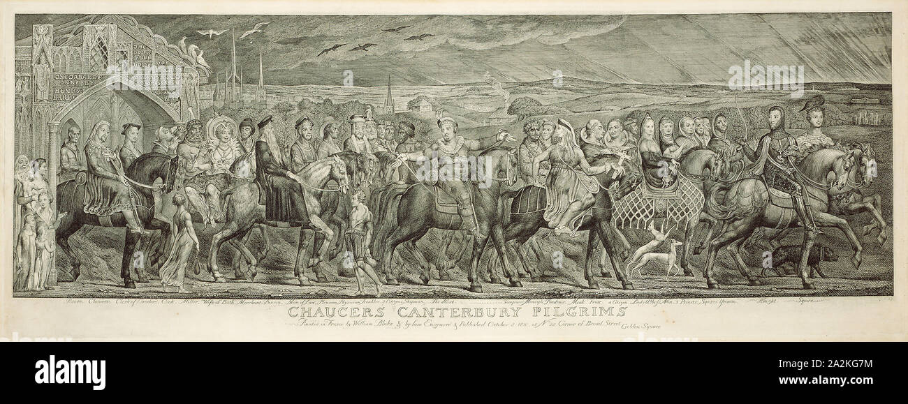 The Canterbury Pilgrims, 1810, William Blake, English, 1757-1827 ...