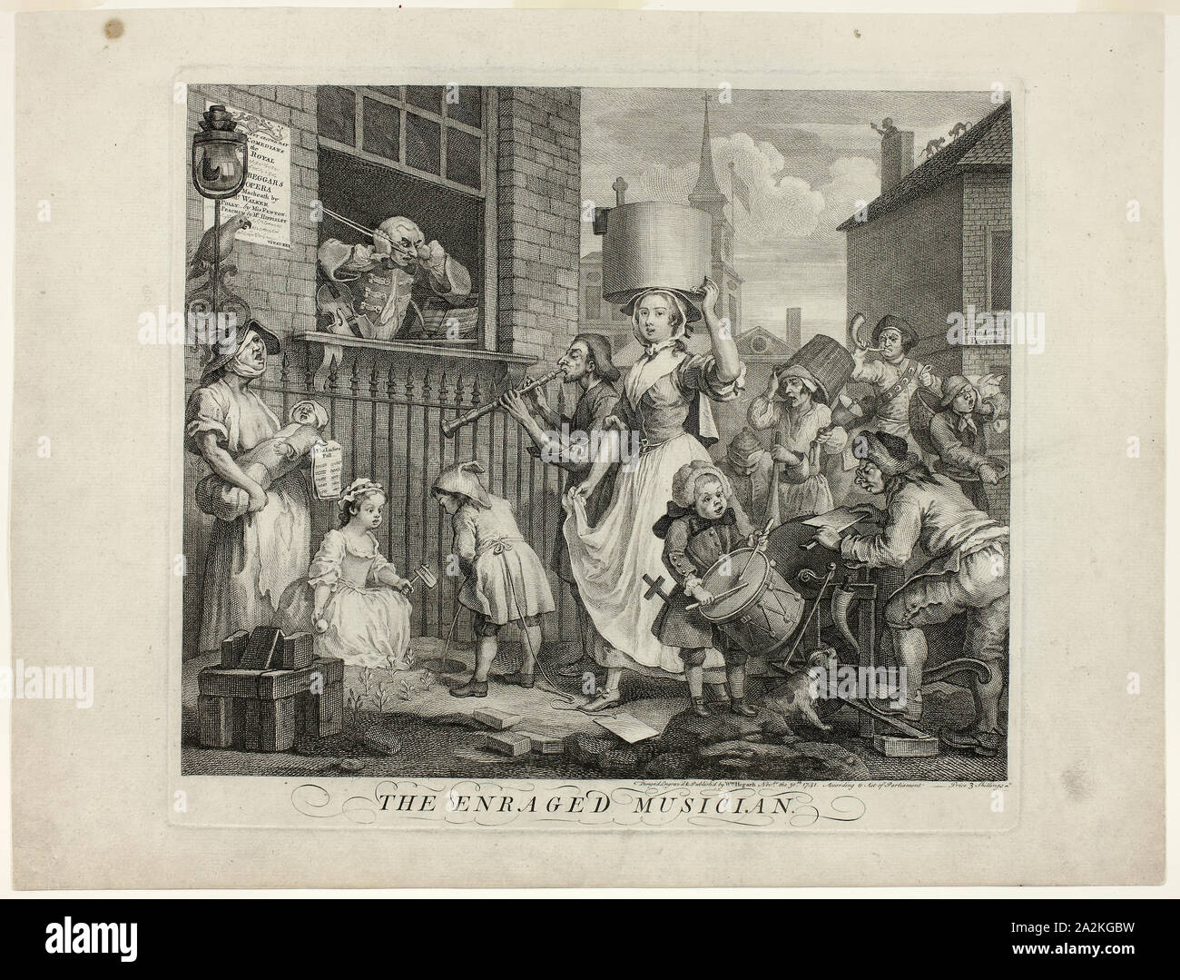 The Enraged Musician, November 1741, William Hogarth, English, 1697 ...