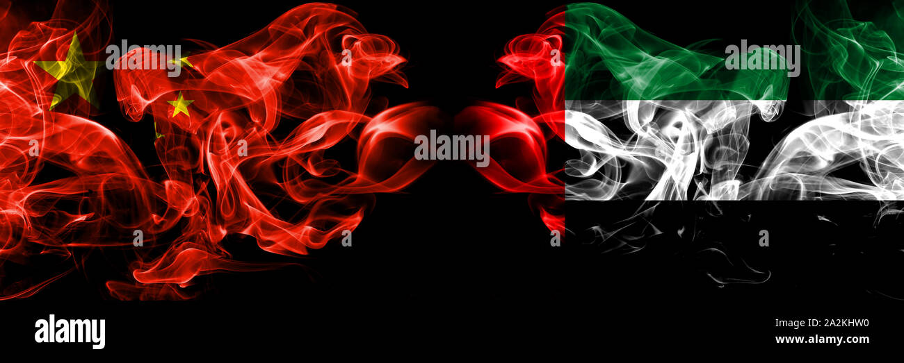Emirates china flag hi-res stock photography and images - Alamy