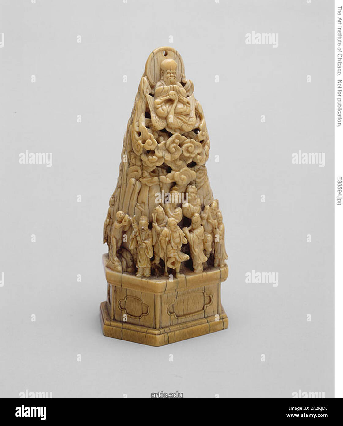 Miniature Mountain with Shoulao (God of Longevity), the Eight Daoist ...