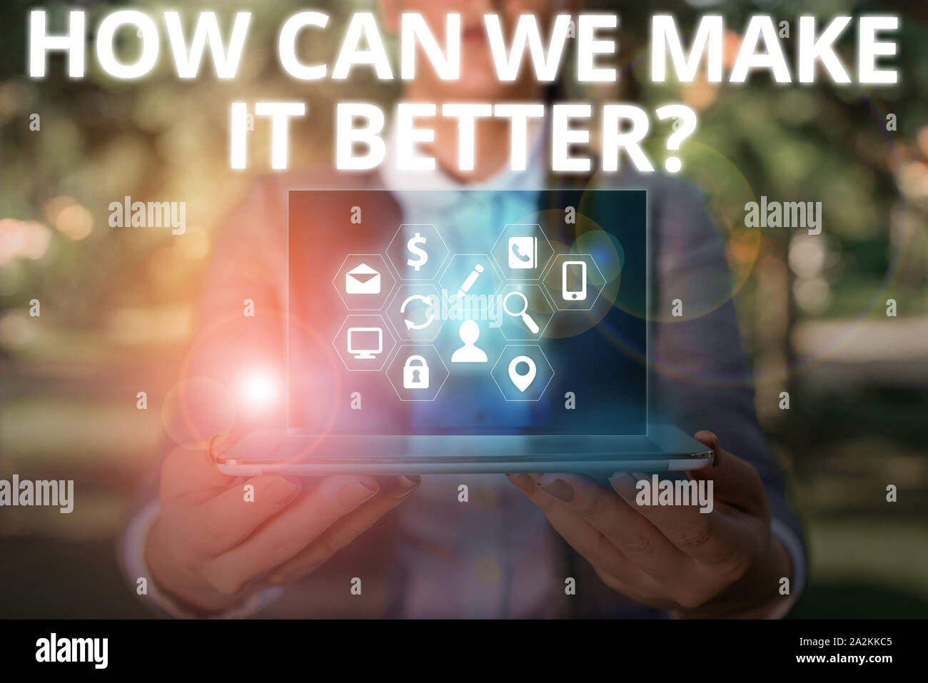 Writing note showing How Can We Make It Better Question. Business ...