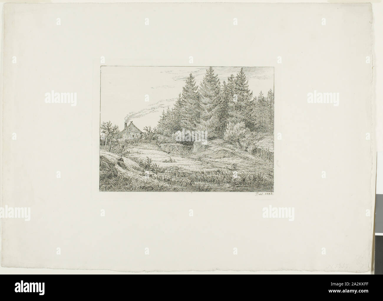 Farmhouse in an Evergreen Forest, 1828, Johan Christian Clausen Dahl ...