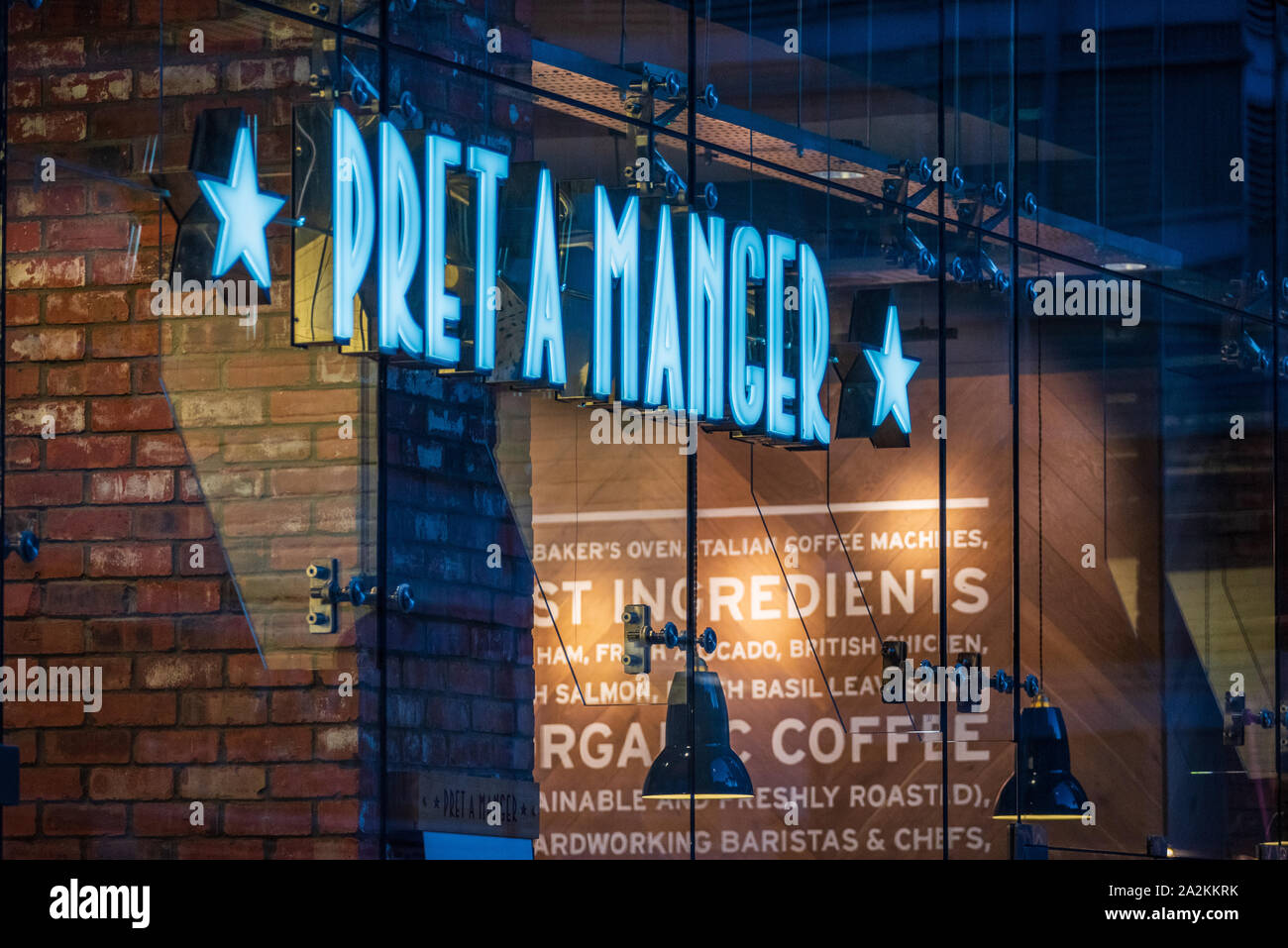 Pret a Manger - Pret London Coffee and Fast Food restaurant Stock Photo ...