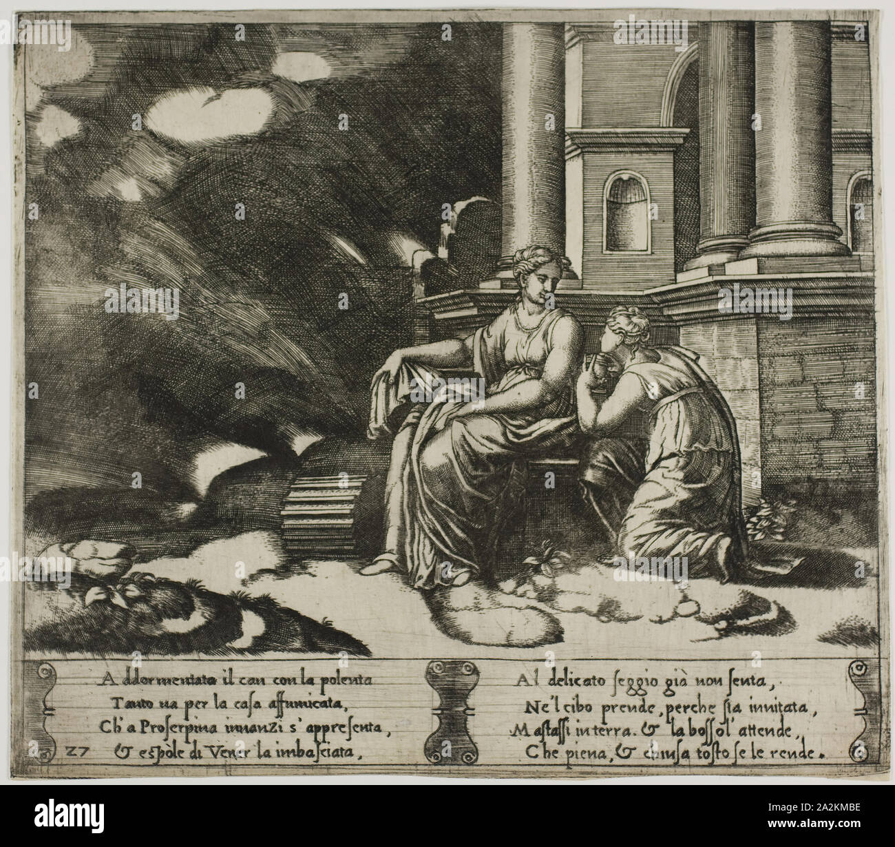 Proserpina Gives Psyche the Box of Beauty, 1530/40, Master of the Die ...