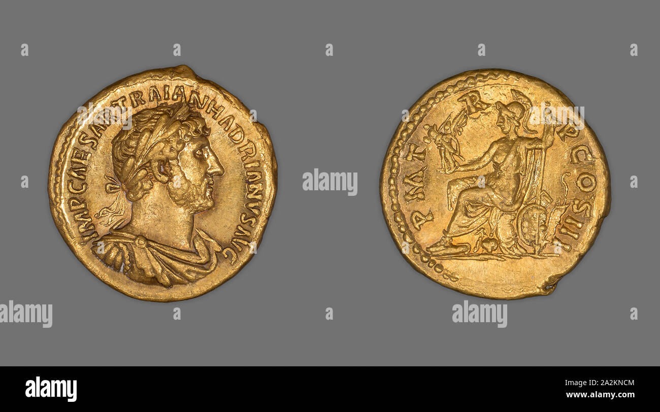 Aureus (Coin) Portraying Emperor Hadrian, 120/23, issued by Hadrian ...