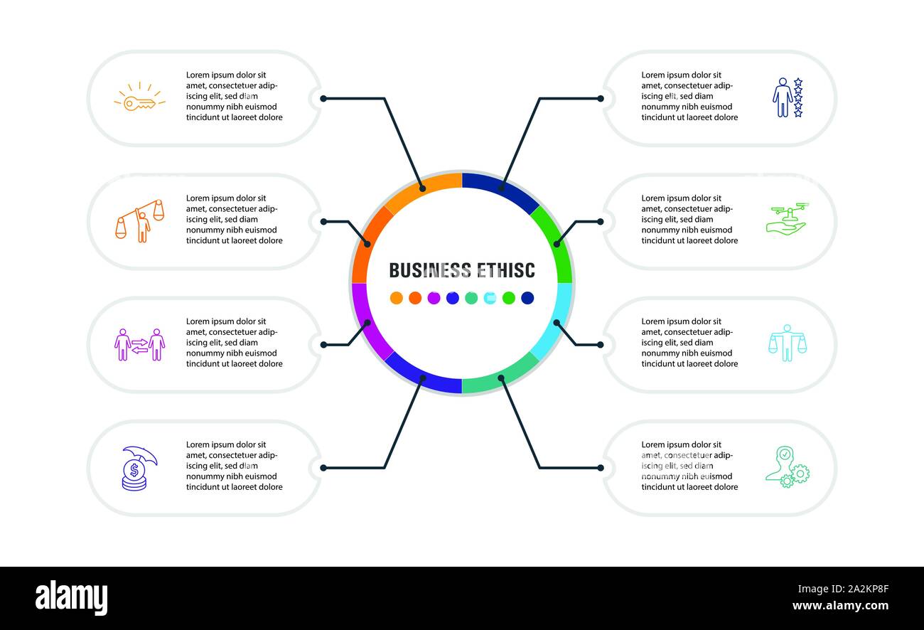Business Ethics Infographics vector design. Timeline concept include ...
