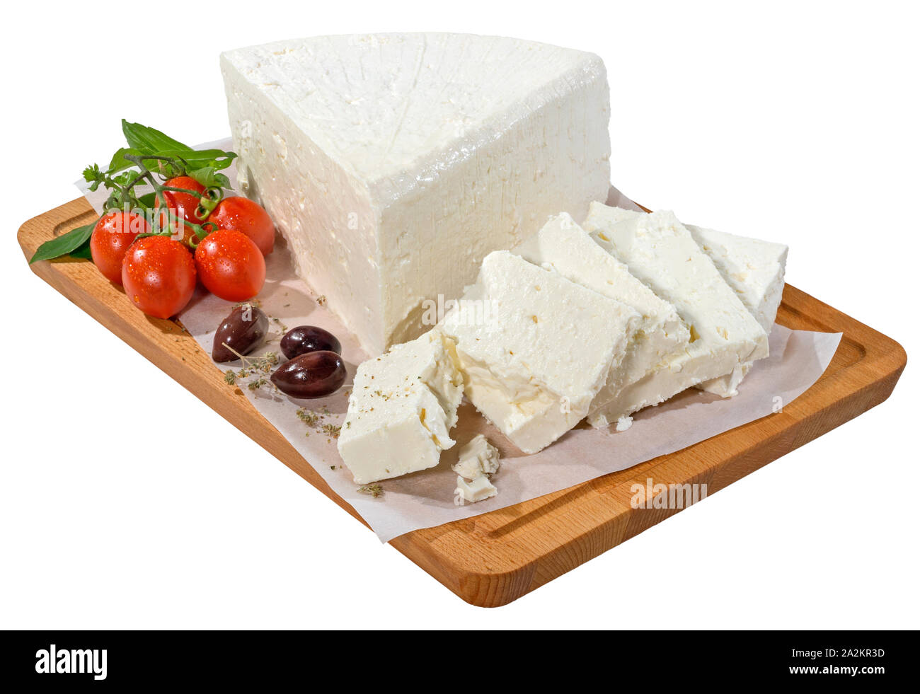 Feta Cheese(+clipping path Stock Photo - Alamy