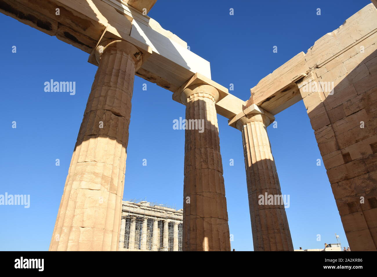 Acropolis of Athens temple in Athens in Greece Stock Photo - Alamy