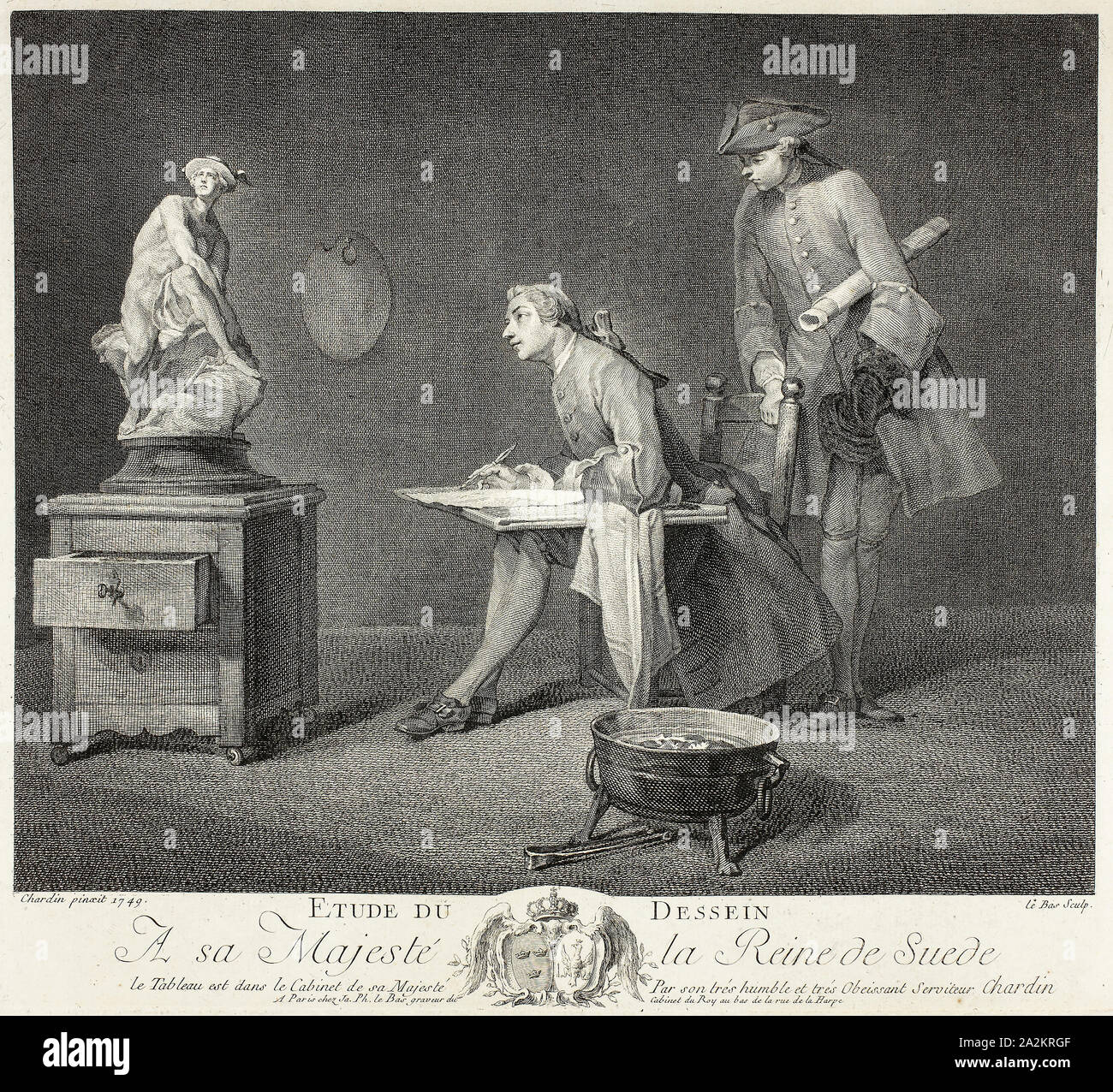 The Drawing Lesson, 1749, Jacques Philippe Le Bas (French, 1707-1783 ...