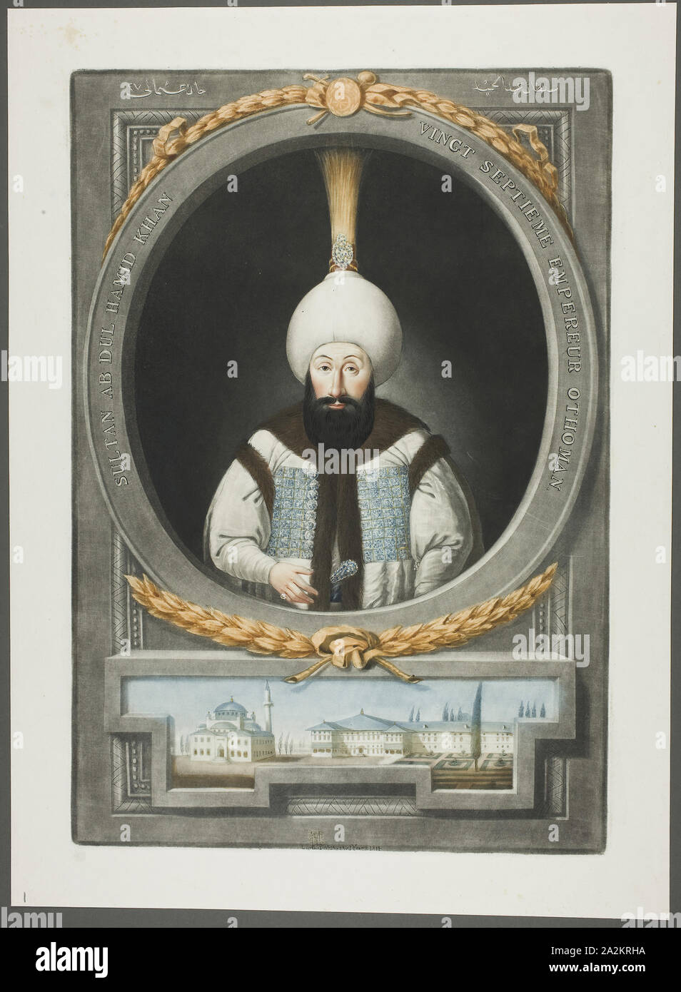 Abdul Hamid Khan, from Portraits of the Emperors of Turkey, 1815, John ...